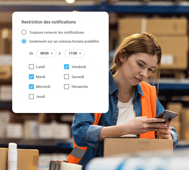 Fonctionnalité Notifications de la plateforme collaborative Steeple