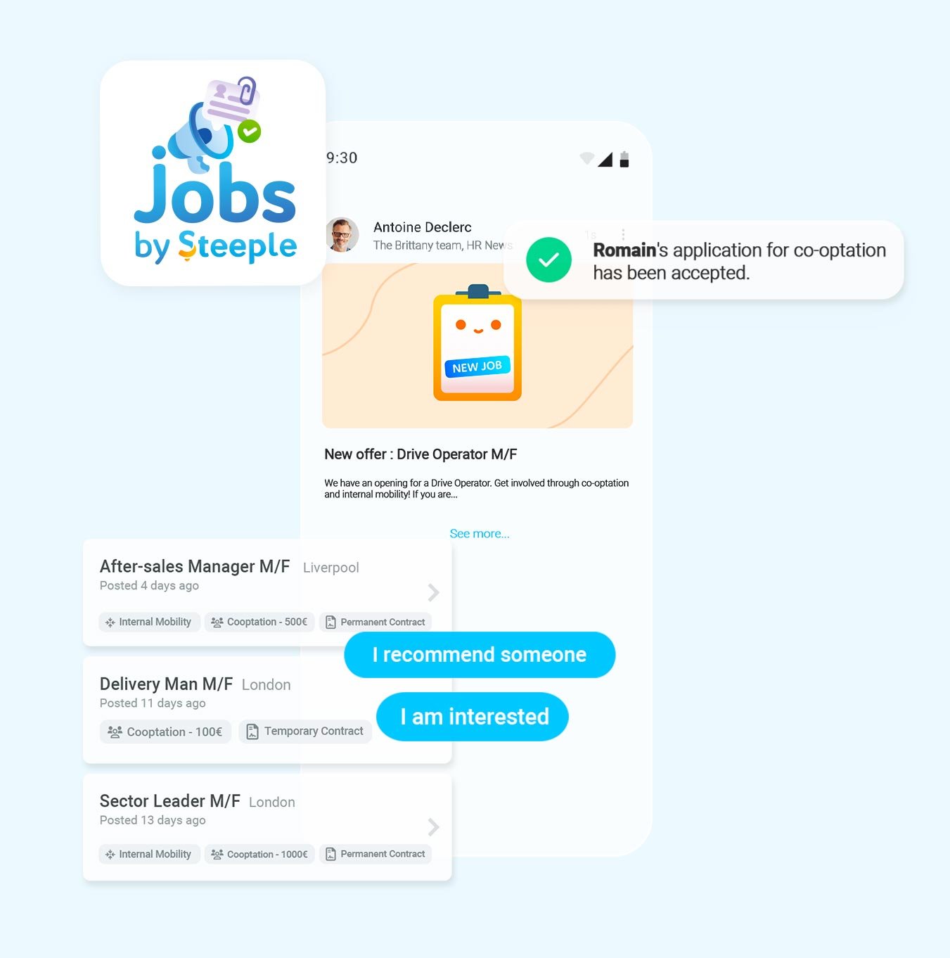 Steeple's Jobs App boosts internal mobility and co-option in company