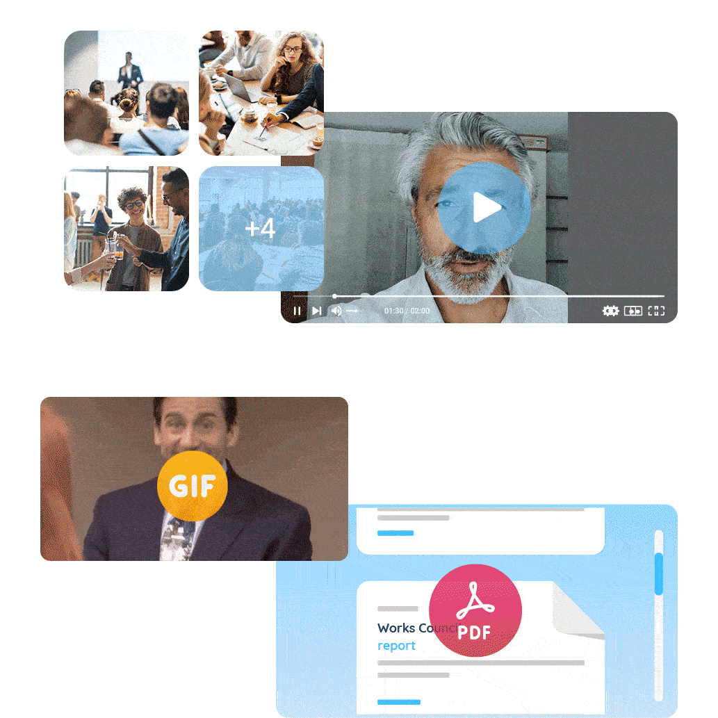 Posts feature on the Steeple collaborative platform